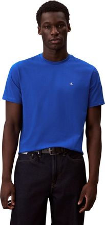 Calvin Klein Herren T-Shirt Kurzarm Classic Monogram Tee mit Rundhalsausschnitt, Blau (Ocean Tides), XXL