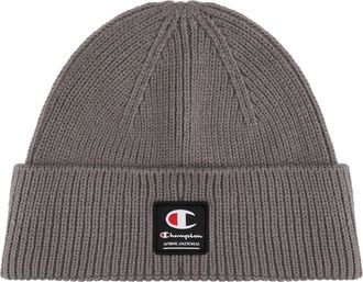 Champion Unisex Lifestyle Caps (806069) -Recycled Acrylic Knitted Yarn Block Logo Beanie-Mütze, Grau (ES072), One Size