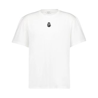 Alexander McQueen Wei&szlig;es Skull Baumwoll T-Shirt - - Tops - Herren - Wei&szlig; - L