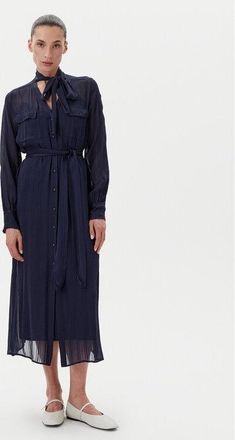 Twin-Set Hemdkleid 251TP2260 Dunkelblau Loose Fit