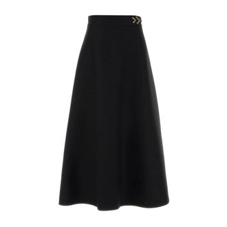 Valentino Roter Krepp-Couture-Rock - - Skirts - Damen - Schwarzk - S