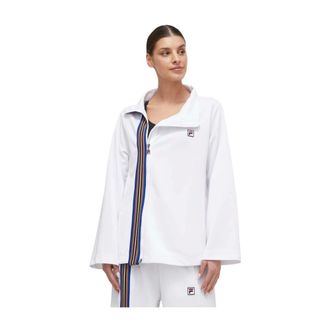Fila Zip-Through &agrave; Rayures - Femme - Sweatshirts et sweats &agrave; capuche - Blanc - Taille: 38 FR