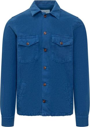 Bl'ker Blker, Homme, Vestes, Bleu, Taille: 2XL Camicia Over ML Acadia