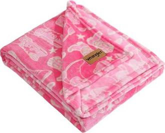 Wrangler Wurfdecke, superweiches Premium-Plüschbettzeug, westlich inspiriertes luxuriöses Bettzeug, von Yellowstone inspiriert, Oeko-Tex Zertifiziert (Pink, 12
