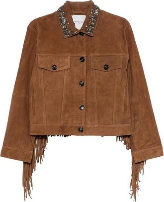 Ermanno Scervino Blouson En Cuir - Beige