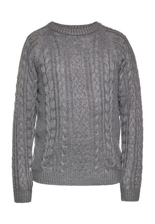 Mymo Strickpullover Herren grau melange