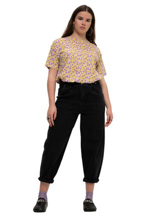 STUDIO UNTOLD Damen große Größen Übergrößen Plus Size Ballon-Jeans, Wide Fit, Stretchdenim, 5-Pocket, Elastikbund Black 58 810821100-58