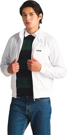 Members Only Original Iconic Racer Jacket Veste en Coton l&eacute;g&egrave;re, Blanc, M Homme