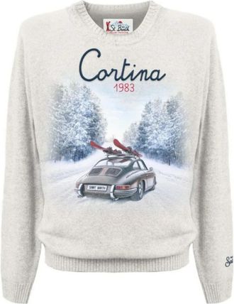 MC2 Saint Barth Homme, Pulls, Blanc, Taille: S SweaT-shirt Imprimé Hérons