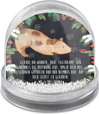 Mr. & Mrs. Panda Weihnachts Schneekugel Hund Marienk&auml;fer - Geschenk, Mischlinghund, Spr&uuml;che, Sch&uuml;ttelkugel, Schnee Kugel, Hunde, Positiv, Weihnachten, Mischlingshund, 