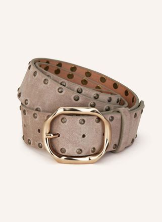 Reptiles House Lederg&uuml;rtel Cathy Mit Nieten beige