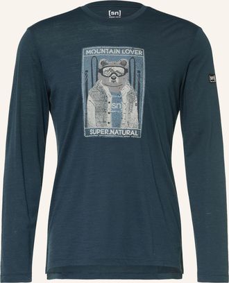 super.natural Funktionsshirt Bearski Mit Merinowolle blau