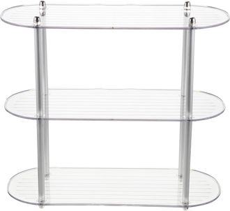 TOPBATHY Mehrschichtiges Abnehmbares Aufbewahrungsregal mit Transparenter Rahmenloser Konstruktion Robust und Einfach Montierbar Vielseitig für Badezimmer Wohn