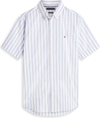 Tommy Hilfiger Leichtes Kurzarmhemd mit Streifenmuster in