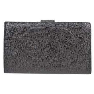 Chanel Portefeuille en cuir Pre-owned - Femme - Pre-owned - Noir - Taille: ONE Size