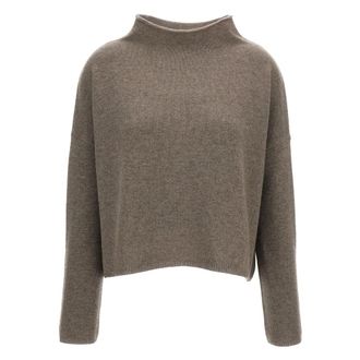 Lisa Yang Rolled Mock-neck Kaschmirpullover - - Knitwear - Damen - Beige - XS