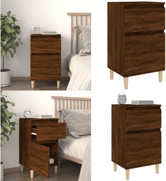 vidaXL Nachttisch Braun Eichen-Optik 40x35x70 cm - Nachtisch - Nachttisch Braun - Eichendekor - Wohnzimmermöbel - Schlafzimmereinrichtung - Home & Living