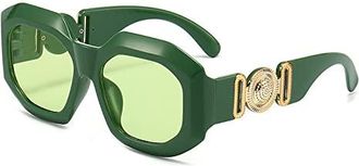 Generic Lunettes de soleil vintage irrégulières pour femmes dégradé lunettes de soleil nuances féminines, Vert., Taille unique