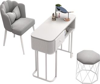 Generic Manicure Table Station Nail Tech Desk with Storage Drawers U2013 Wooden for Beauty Salon & Makeup Area U2013 Professional Nail Furniture, Stylish Work