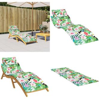 vidaXL Sonnenliegen-Auflage Mehrfarbig Oxford-Gewebe - Gartenliege Auflage - Sitzkissen - Sonnenschutz - Gartenm&ouml;bel - Outdoor Deko - Home & Living