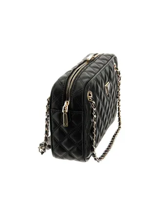 Guess Womens Shoulder Bag Black Polyurethane - Shoulder-Bags