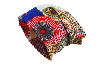 shenky Beanie | M&uuml;tze Vintage Look | Muster | ausgefallen | f&uuml;r Damen & M&auml;nner | Longbeanie | Long Slouch Beanie | Fantasie Rot