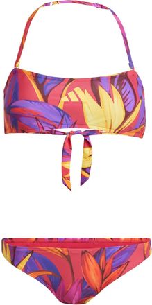 adidas Womens x FARM Neckholder Bikini-Set Bold Pink/Semi Spark XS