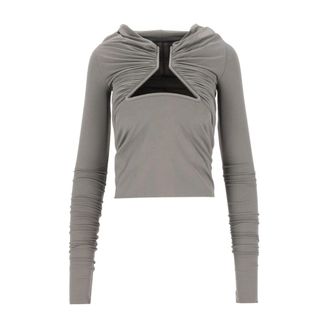 Rick Owens Jersey LS Prong - - Tops - Damen - Grau - L