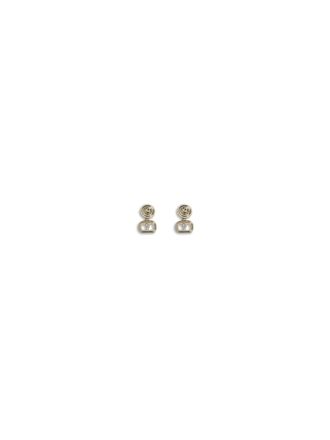 Valentino Garavani Womens Ovalette Earrings Metal And Swarovski Crystals Oro-Crystal Metallic Metallised Oro/crystal