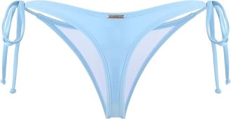Relleciga Damen Bademode Bikinihose Tanga-Unterteil mit Schnürchen Chambray Blau XS/S