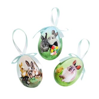 Generico Osterei f&uuml;r den, 3 Fr&uuml;hlingsdekorationen, 7 cm, Osterdekoration mit Ei und, f&uuml;r drinnen und drau&szlig;en, Schlafzimmer, Wohnzimmer, K&uuml;che, Garten, Hof und 