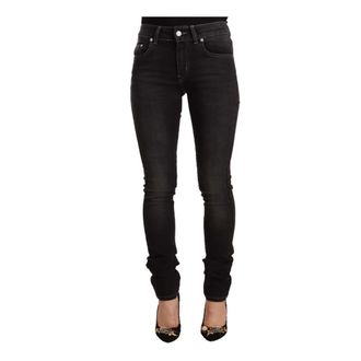 Gianfranco Ferre Schwarze Gewaschene Skinny Jeans mit Mittlerer Taille - - Jeans - Damen - Schwarzk - W26