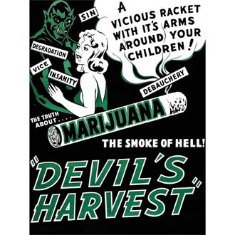 Wee Blue Coo Devils Harvest Marihuana-Erwachsenenfilm Home Ungerahmter Druck 30x40 cm