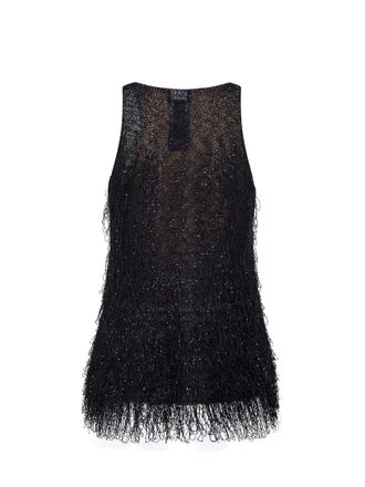 Giorgio Armani Womens Top Lurex Multicolour With Fringes Polyamide Tops