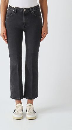 Pantaloni Torino Cropped-Jeans Kim mit mittlerer Leibh&ouml;he aus Stretch-Baumwoll-Denim