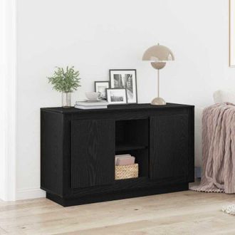 vidaXL Buffet Ch&ecirc;ne noir 102 x 35 x 60 cm Bois ding&eacute;nierie Vidaxl