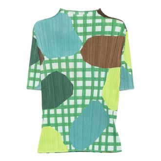 Issey Miyake Femme, Blouses et Chemises, Vert, Taille: 46 FR Market Top