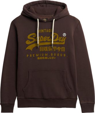 Superdry Herren Farblich abgestimmtes Vintage Logo Hoodie Kaffeebohnenbraun XXL