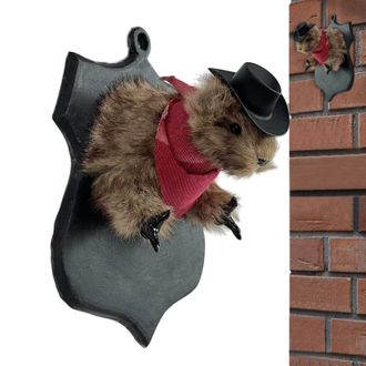 Generico Eichh&ouml;rnchen-Wandbehang - Tierfigur 15 cm f&uuml;r Zuhause im Vintage-Stil | Komplette Dekorationsl&ouml;sung f&uuml;r Ihr Zuhause, charmante Retro-Skulptur f&uuml;r Dorm