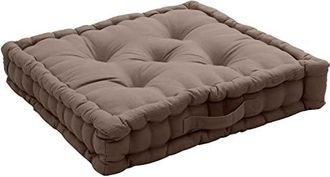 Enjoy Home Großes Thai Sitzkissen 50 x 50 x 10 cm, Nerz