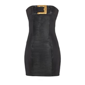 Balmain Femme, Robes, Noir, Taille: 38 FR Robe bustier avec ceinture