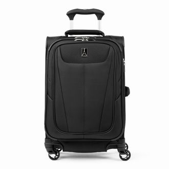Travelpro Maxlite 5 Softside erweiterbares Handgep&auml;ck mit 4 Spinnerr&auml;dern, Leichter Koffer, Herren und Damen, Schwarz, kompaktes Handgep&auml;ck 56x36x23 cm