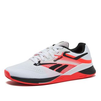 Reebok Nano X4 Damen-Sneaker, Footwear White/Black/Orange Flare, 39 EU