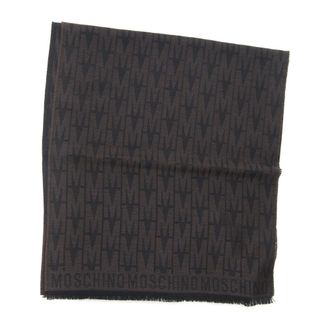 Moschino Logo Bicolor Wollschal - - Accessories - Herren - Braun - ONE SIZE