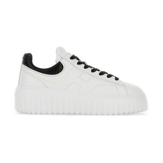 Hogan Femme, Chaussures, Blanc, Taille: 39 EU H-Stripes Leather Baskets