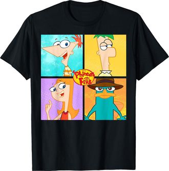Disney Phineas And Ferb Character Box Up T-Shirt