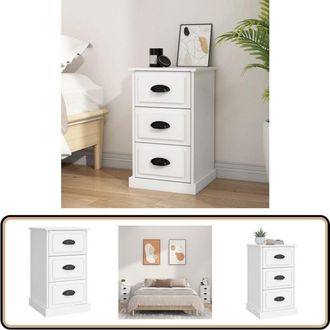 vidaXL Nachttisch Weiß 39x39x67 cm Holzwerkstoff - Nachttisch - Weißer Nachttisch - Holzmöbel - Wohnraum Dekoration - Schreibtisch
