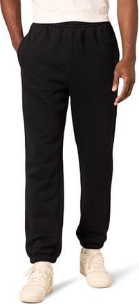 Amazon Essentials Pantalon de Survêtement en Molleton, à Ourlets Serrés (Grandes Tailles Disponibles) Homme, Noir, XXL