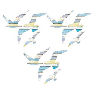 BESPORTBLE 3 St&uuml;ck Holz M&ouml;wen Wanddeko Mediterraner K&uuml;stenstil Wohnraum Schlafzimmer Badezimmer Wandbehang