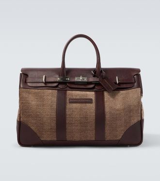 Brunello Cucinelli Weekender aus Canvas mit Leder